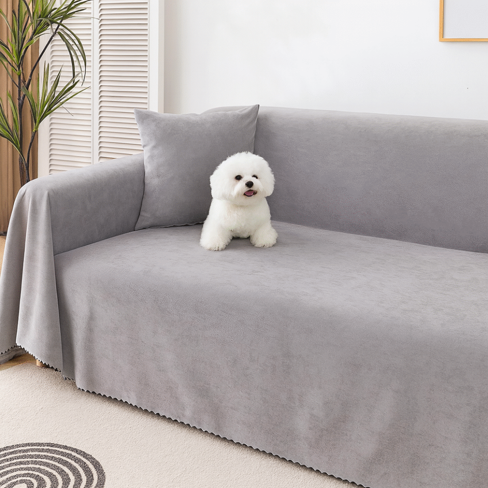 Waterproof Sofa Throw Covers with Jacquard Edge | Large Blue and Navy ...