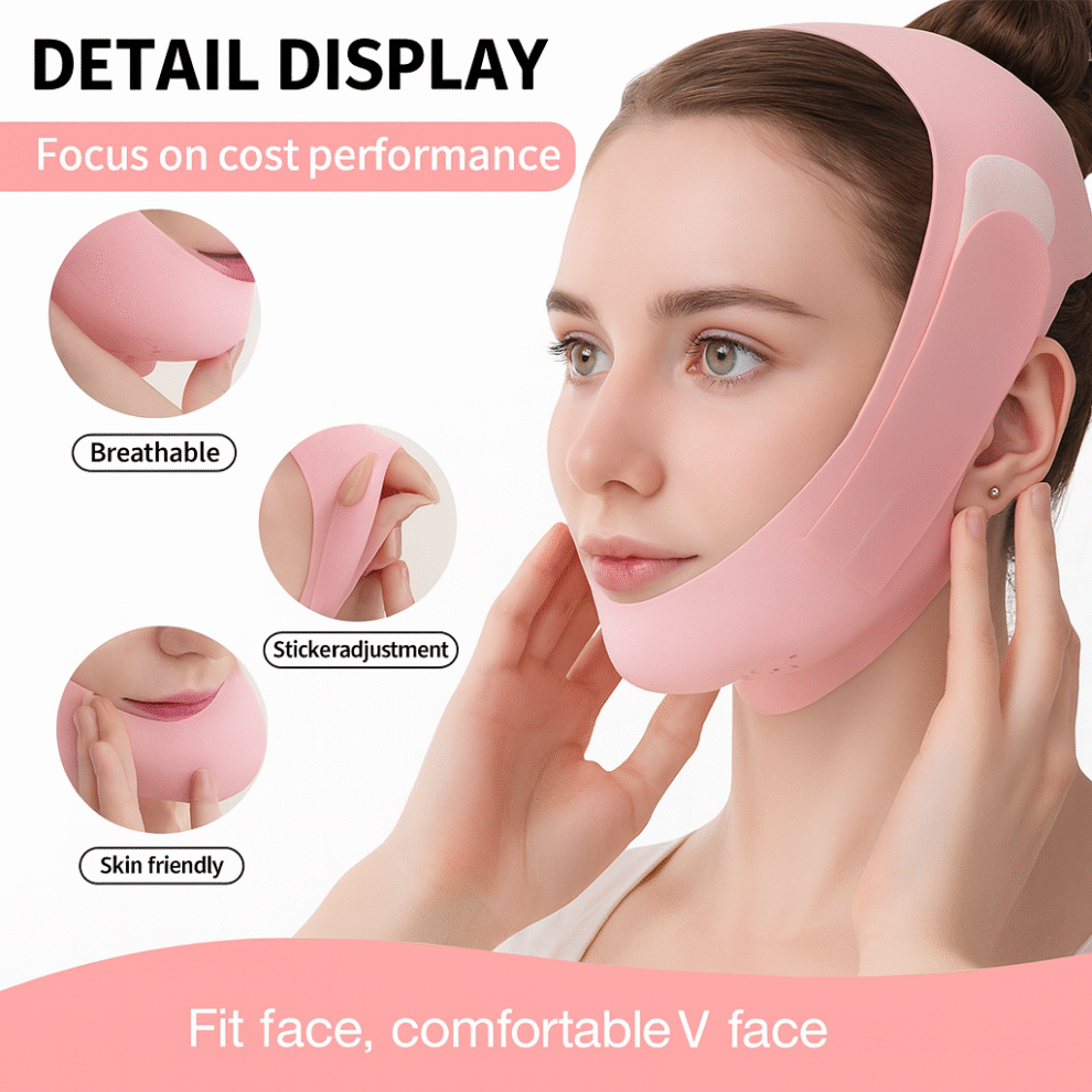Adjustable Face Lifting Mask for Women – Elastic V Line Face Lift Mask ...